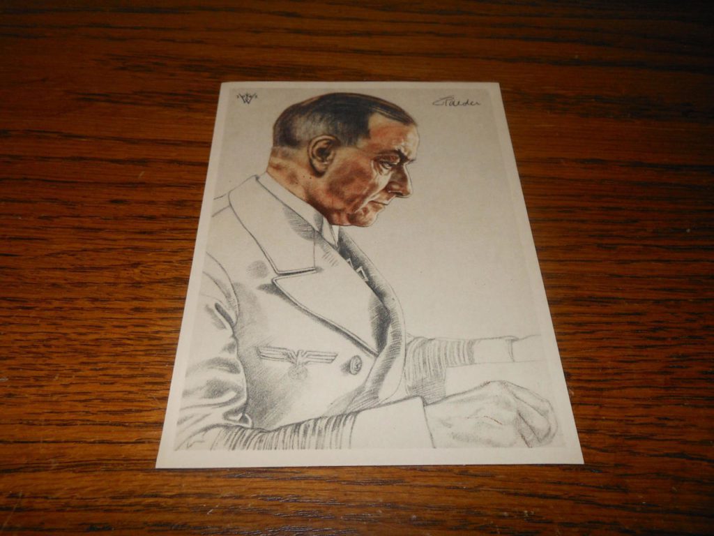 WW II German Navy – ADMIRAL ERICH RAEDER – WARTIME POSTCARD – SUPERB!